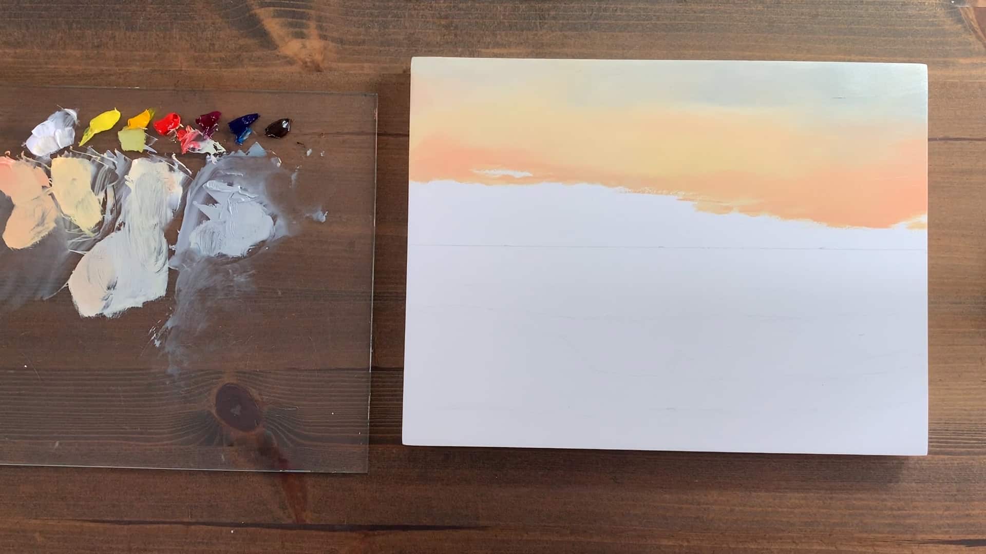 How to Paint an Ocean Sunset